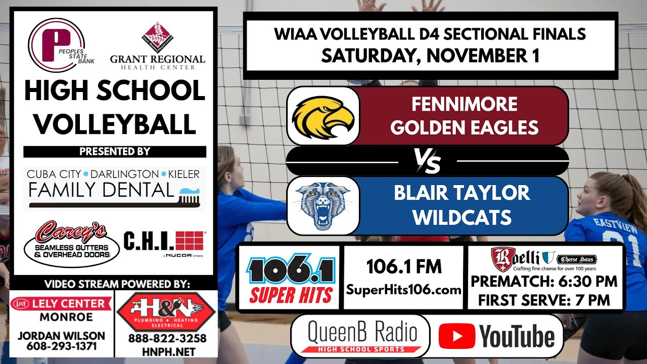 Fennimore vs Blair Taylor at Arcadia |WIAA High School Volleyball D4 ...
