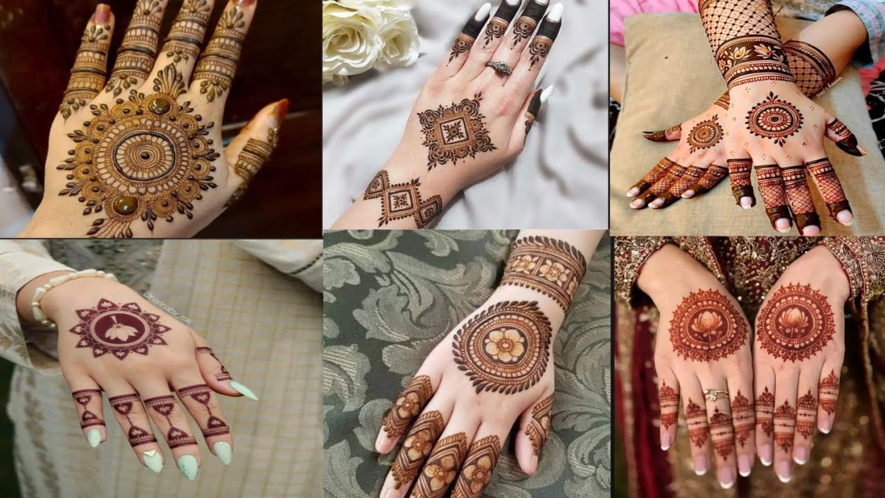 Latest round tikki Mehndi Designs 2024 || Henna Latest Art || Eid ...