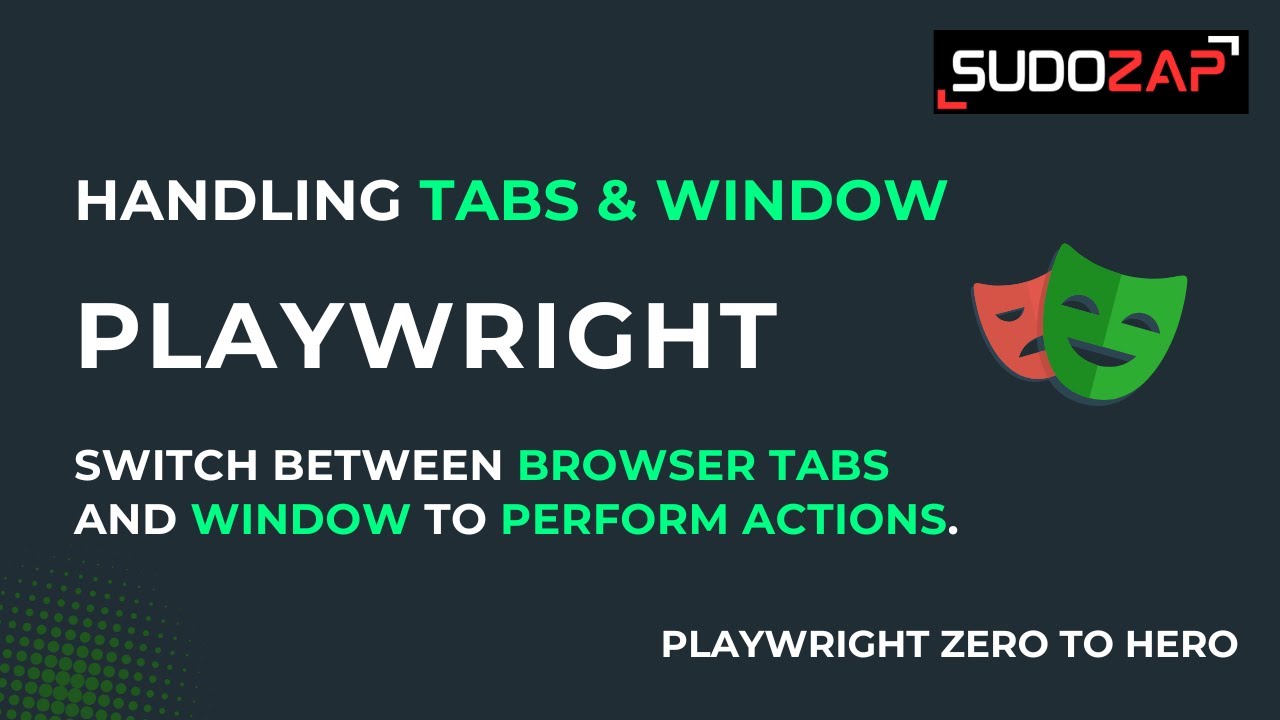 Handle Window and Browser Tabs in Playwright | Switch to New Page | Playwright Tutorial ...