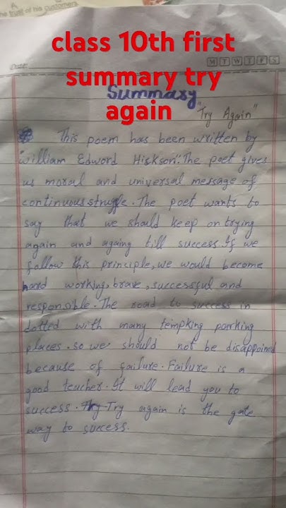 class 10th summary try again - YouTube