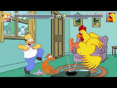 AN Mugen Request #1564: Homer Simpson VS Giant Chicken
