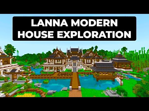 Minecraft - Lanna Modern House Exploration - YouTube