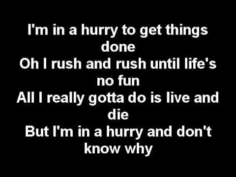 LYRICS-Alabama- I'm in a hurry (and don't know why) - YouTube
