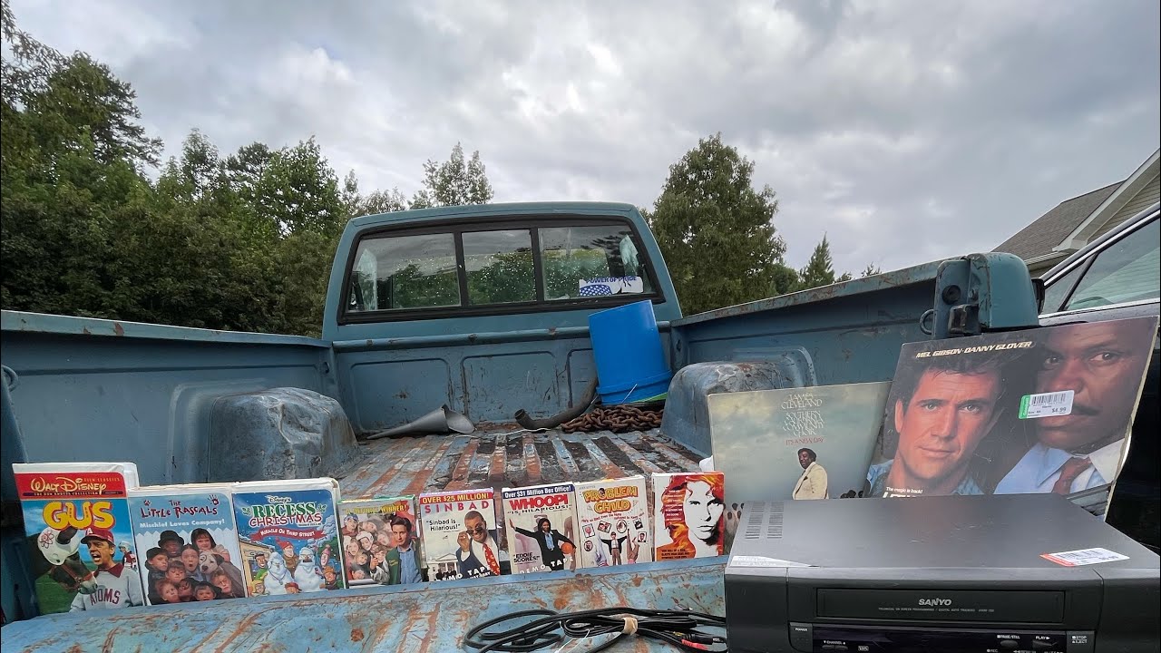 Goodwill VHS tapes + VHS Player Laser Disc and a record pick up #3 ...