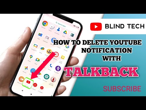 How to delete YouTube notification with TalkBack//kaise youtube ...