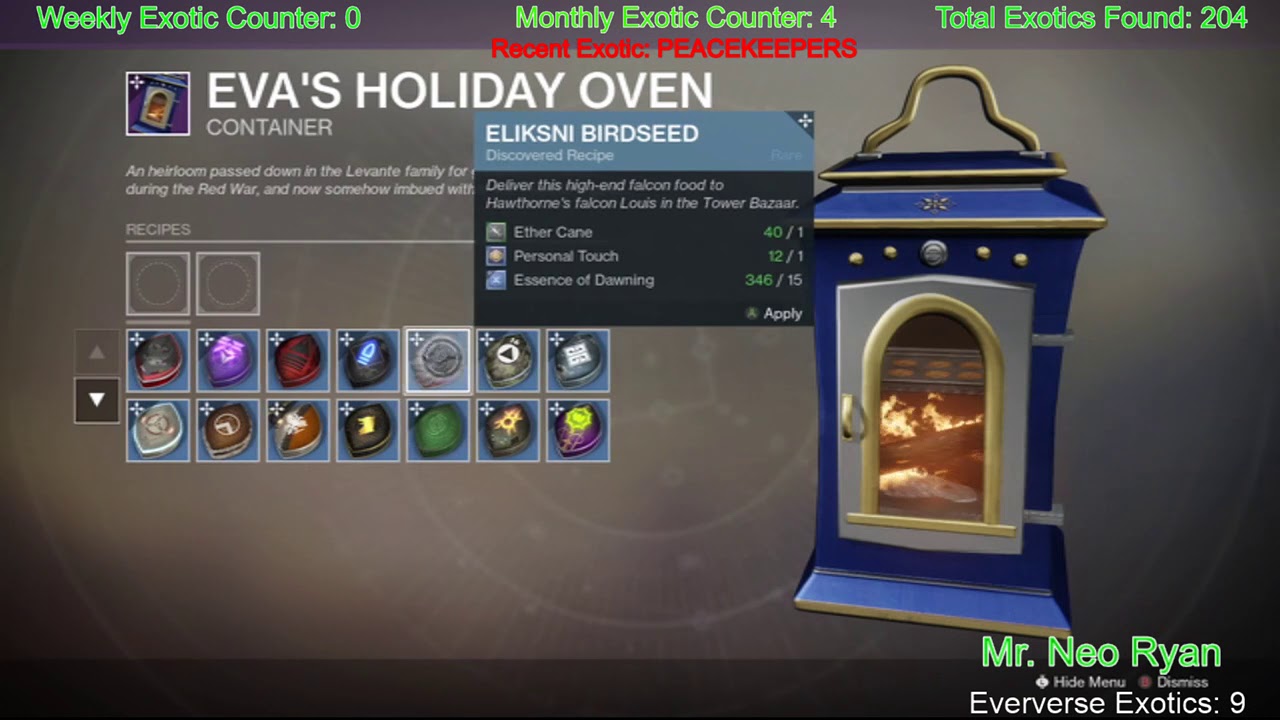 Destiny 2: The Dawning Event - Eva's Holiday Oven - All Discovered ...