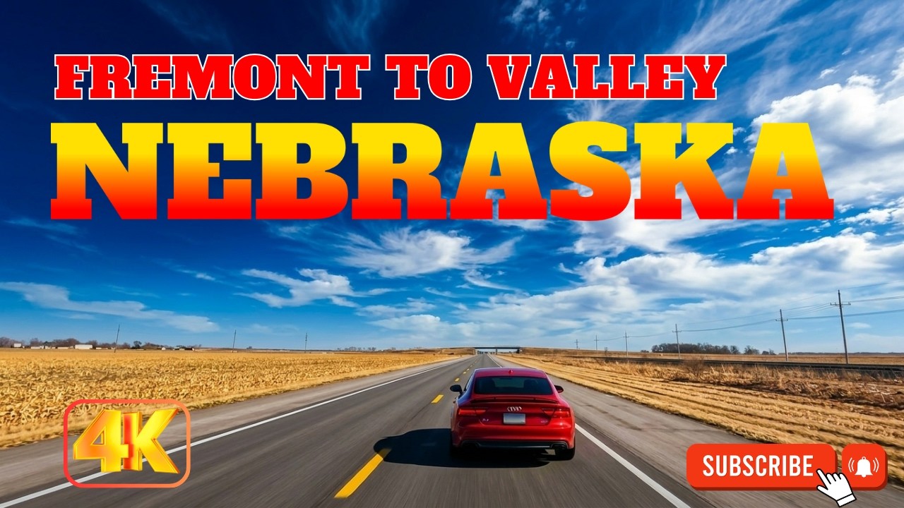 Fremont to Valley Nebraska | Beautiful Countryside Drive in 4K | The ...