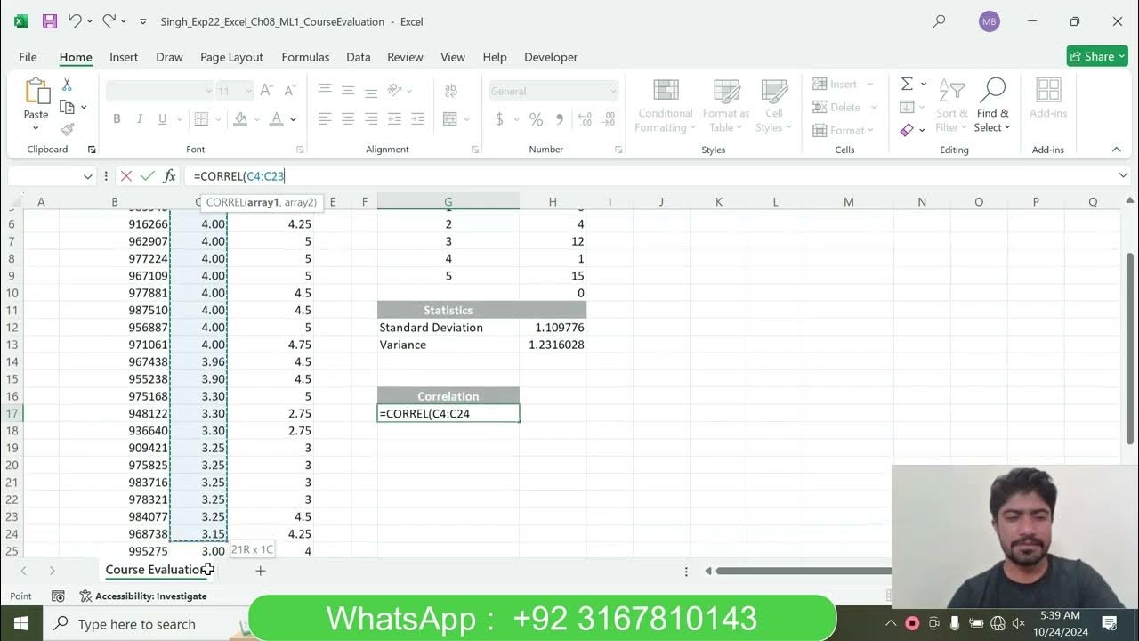 Exp22_Excel_Ch08_ML1_Course Evaluation | excel Ch08 ML1 Course Evaluation | excel Ch08 ML1 ...