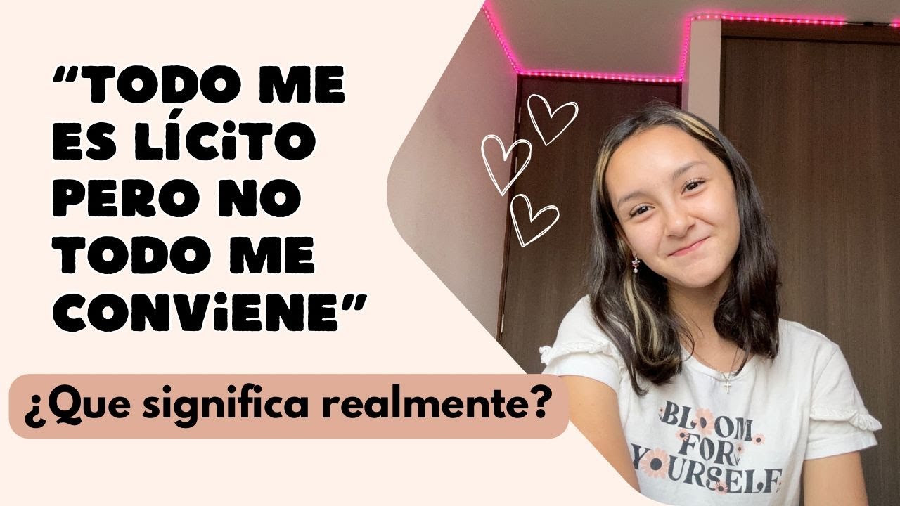 "Todo me es lícito, pero no todo me conviene" - Isamope - YouTube