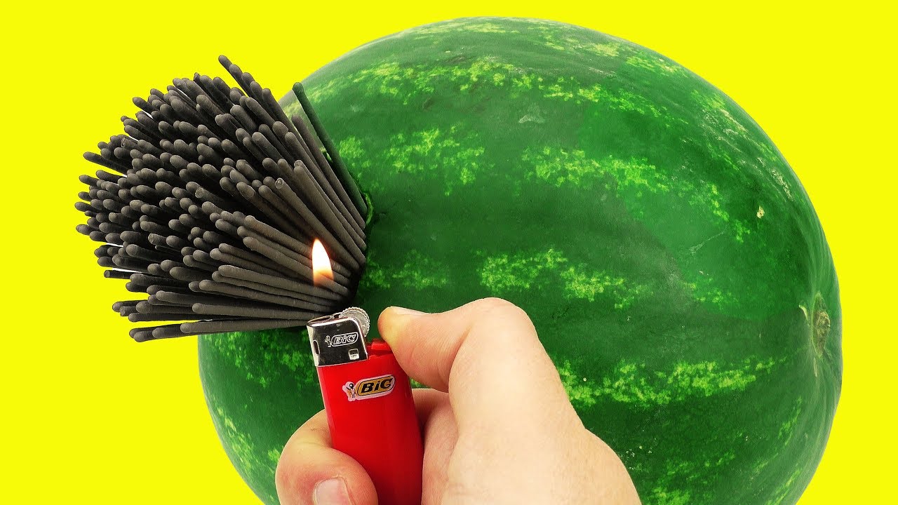 EXPERIMENT: WATERMELON vs FIRECRACKS - YouTube