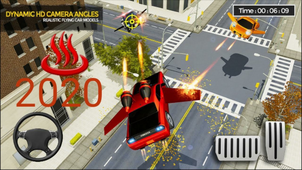 Flying Car Shooting Game: Modern Car Games 2020-android gameplay - YouTube