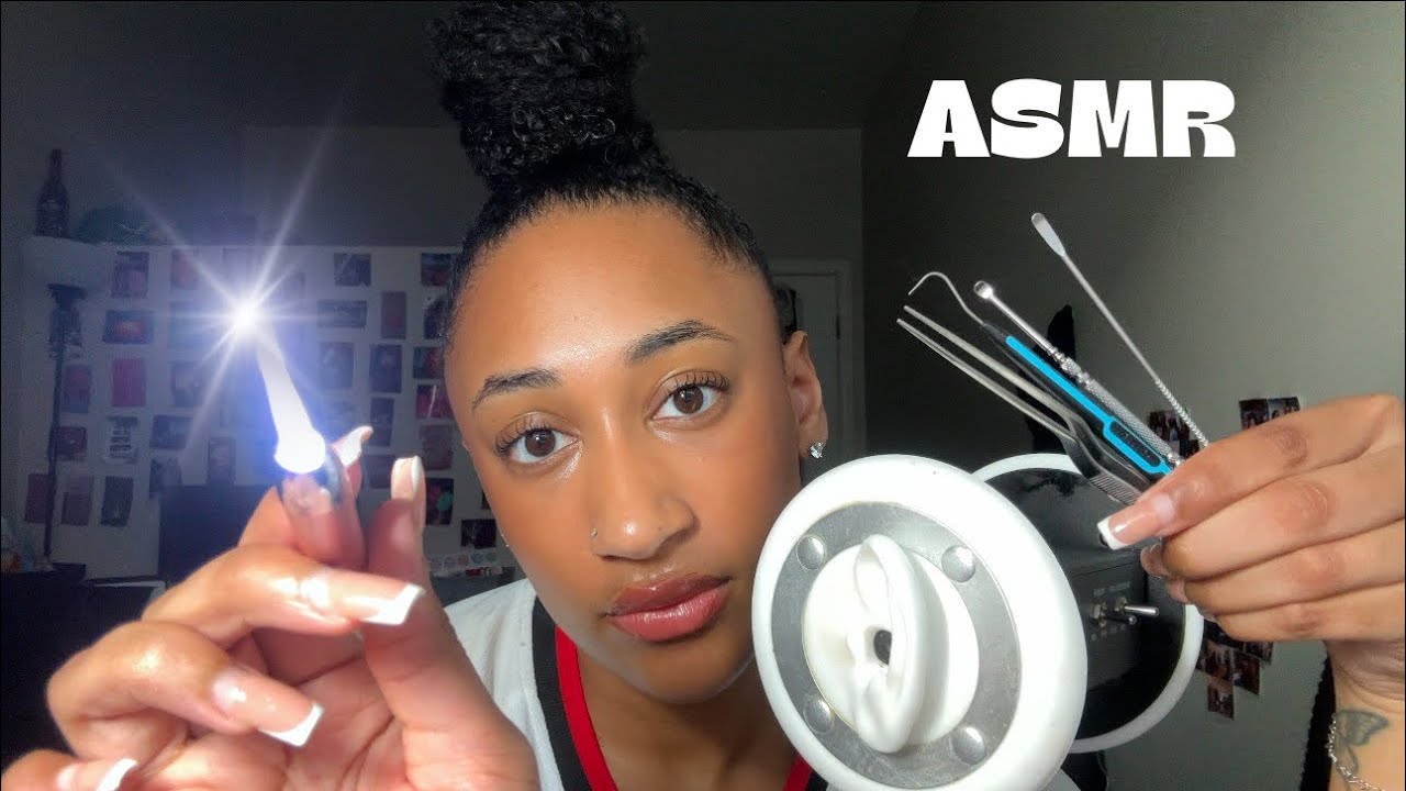 ASMR♡ EAR PICKING & CLEANING, W/ Relaxing Mouth Sounds - YouTube