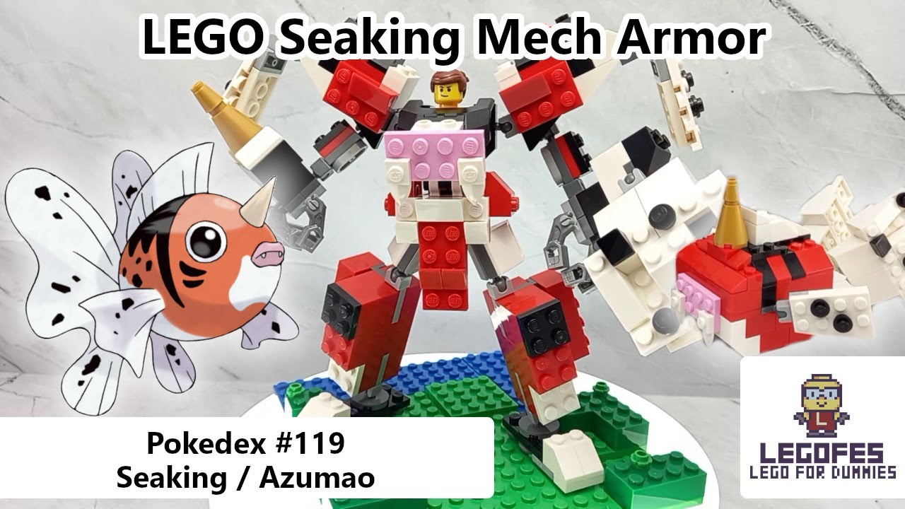 LEGO POKEMON MECH - Pokedex 119 Seaking (Tutorial Build & Armor Robot ...