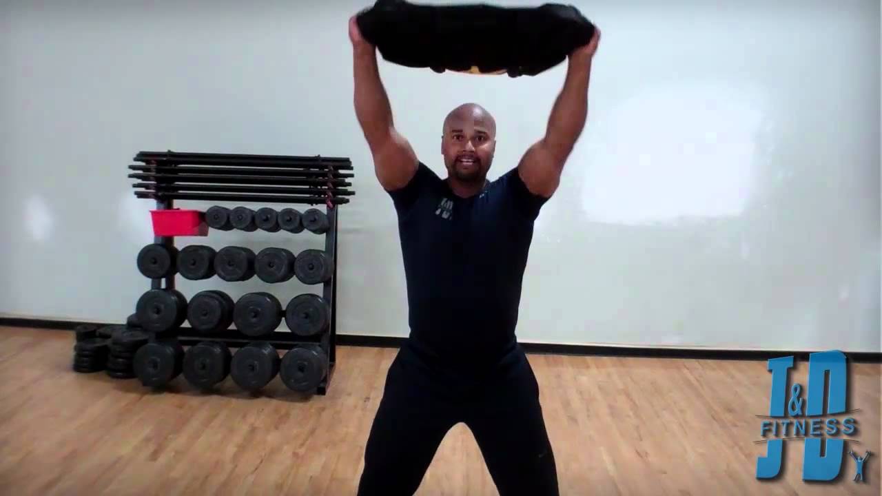 Shoulder strengthening with sandbags - YouTube