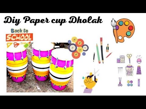 DIY How to Make Dholak | Craft for Kids | Dholak Making With Plastic ...