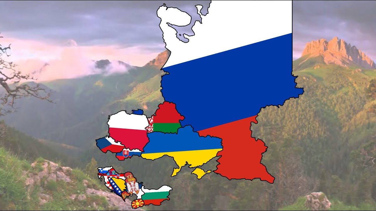 Slavic Countries - Flag Map Speedpaint - YouTube