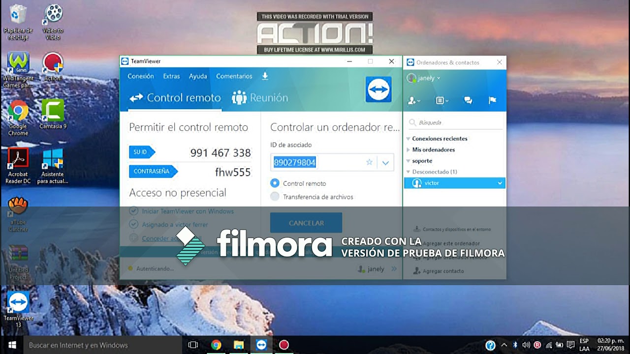 como manipular la computadora de otra persona con TeamViewer - YouTube