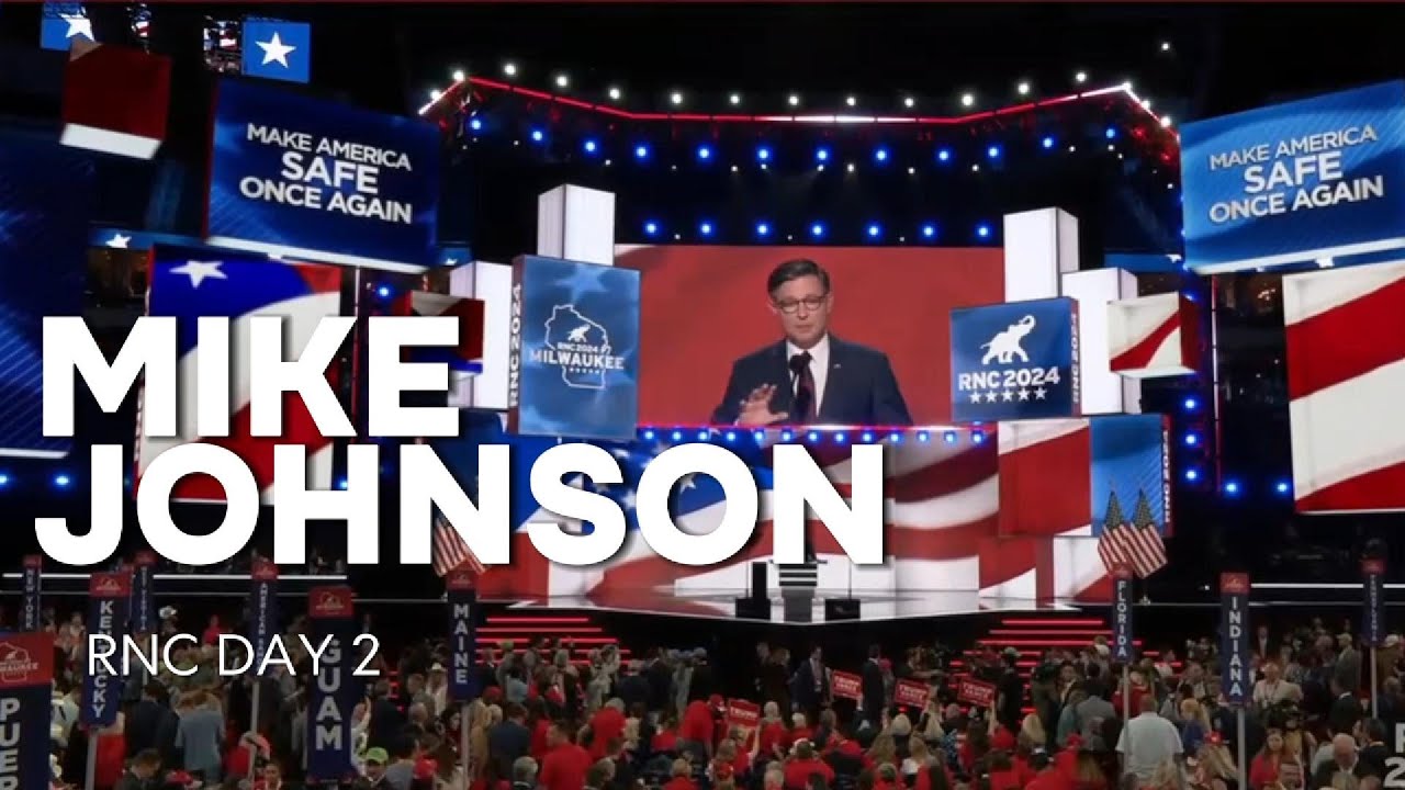 Mike Johnson Speech Republican National Convention Milwaukee 2024, Day ...