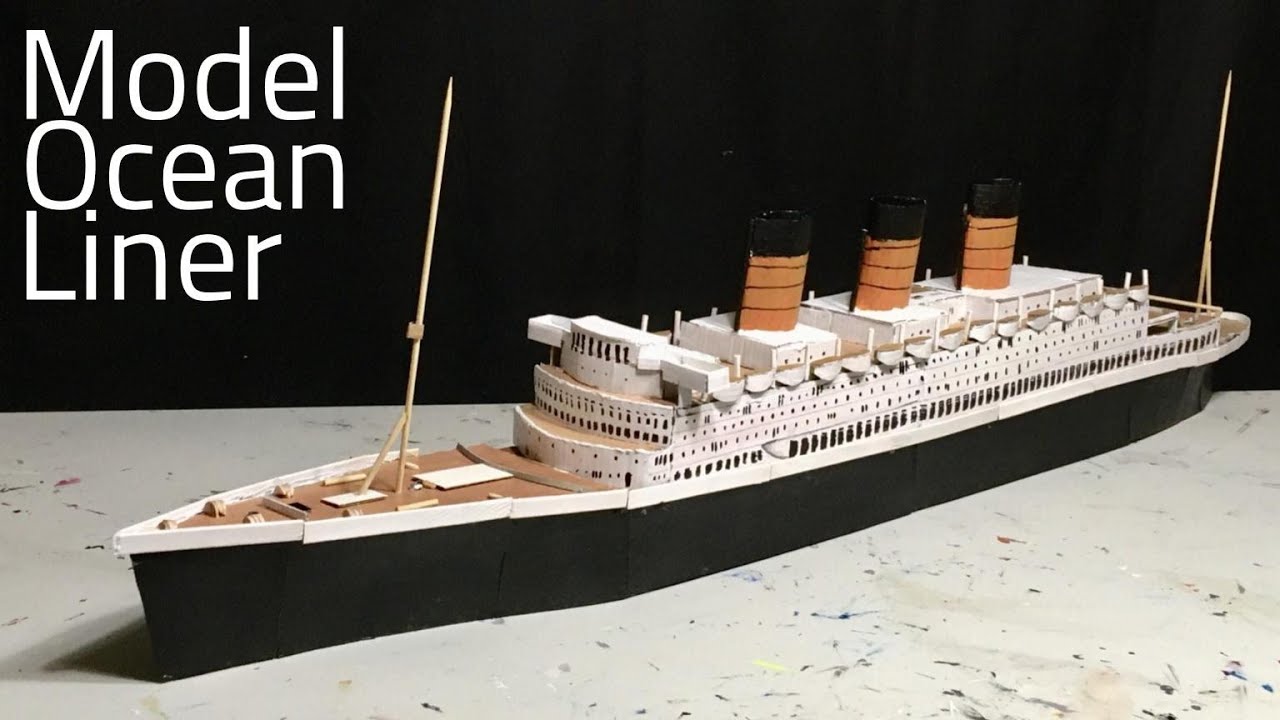 How to Make a Model Ocean Liner from Cardboard - YouTube