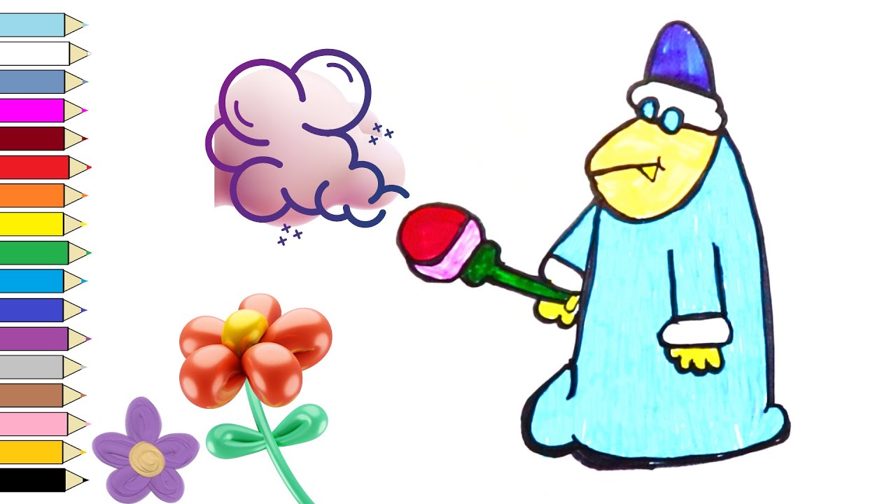 Kamek Magic Koopa From Mario Drawing Coloring & Painting Let's Learn ...