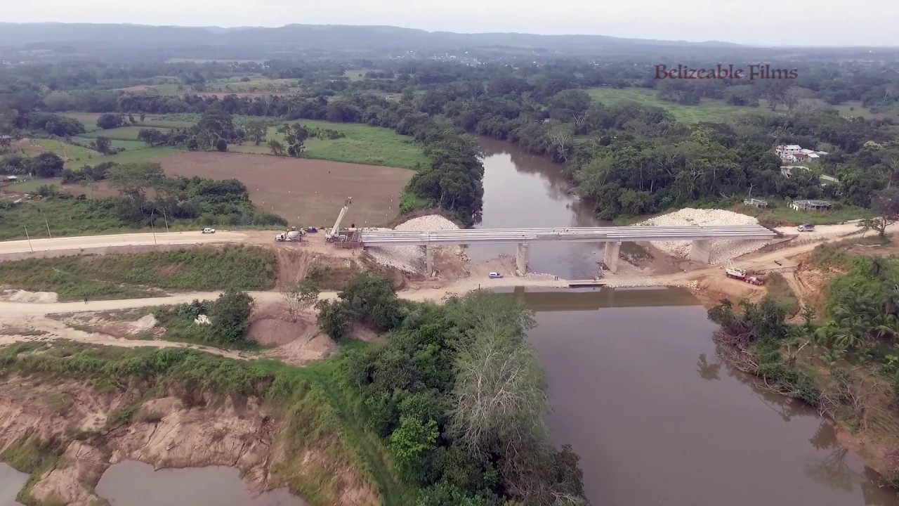 New San Ignacio, Belize Bridge build by drone - YouTube