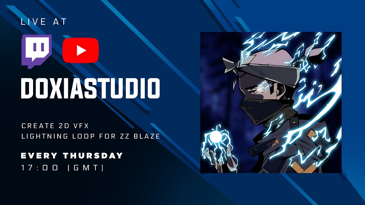 2D VFX - Lightning Loop Animation on Clip Studio Paint - YouTube