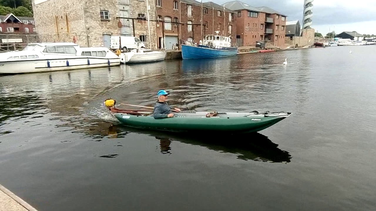 Motorized canoe... - YouTube