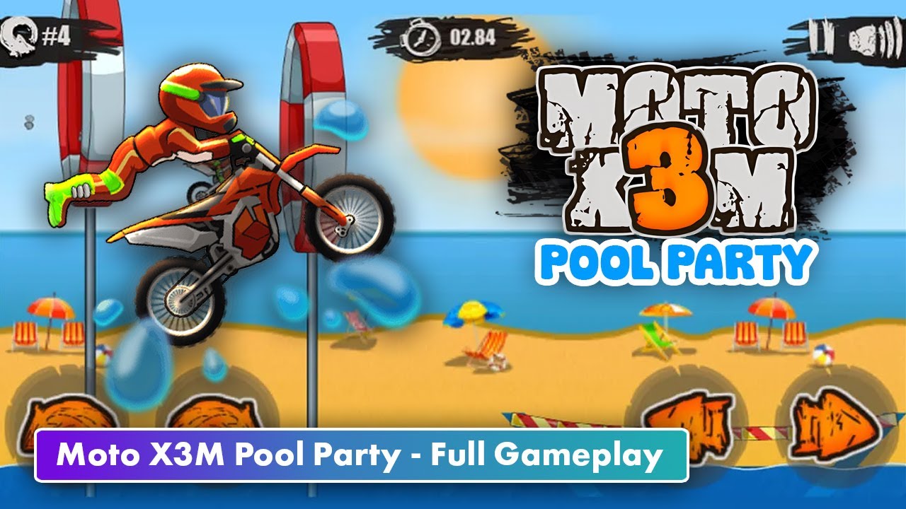 Moto X3M Pool Party 🌊 Full Gameplay - The Ultimate Water 🏍️ #motox3m ...