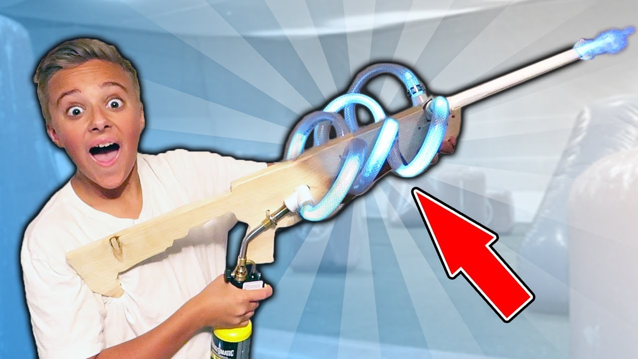 DIY CUSTOM PLASMA COIL BLASTER BOTTLE LAUNCHER! - YouTube