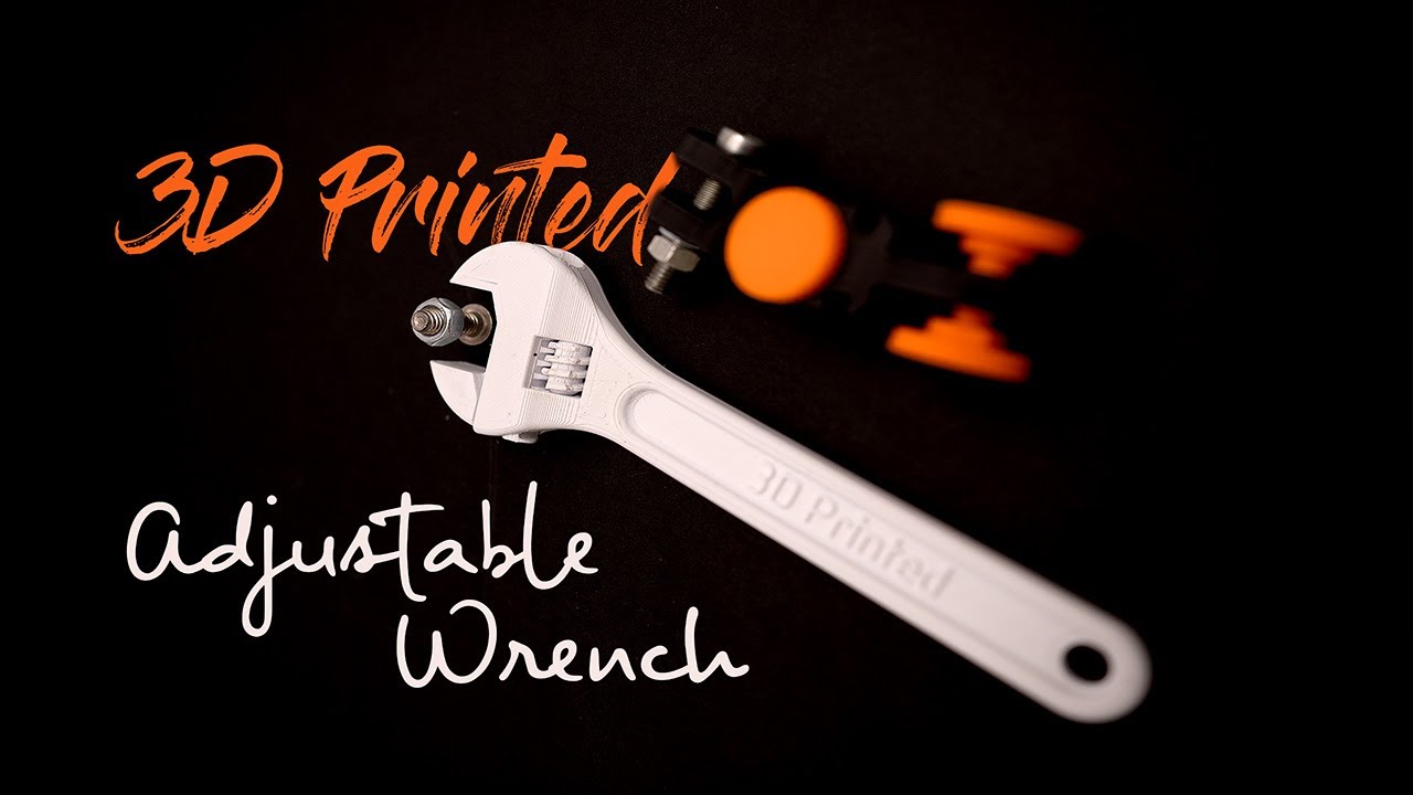 Adjustable Wrench 3D Printed - YouTube