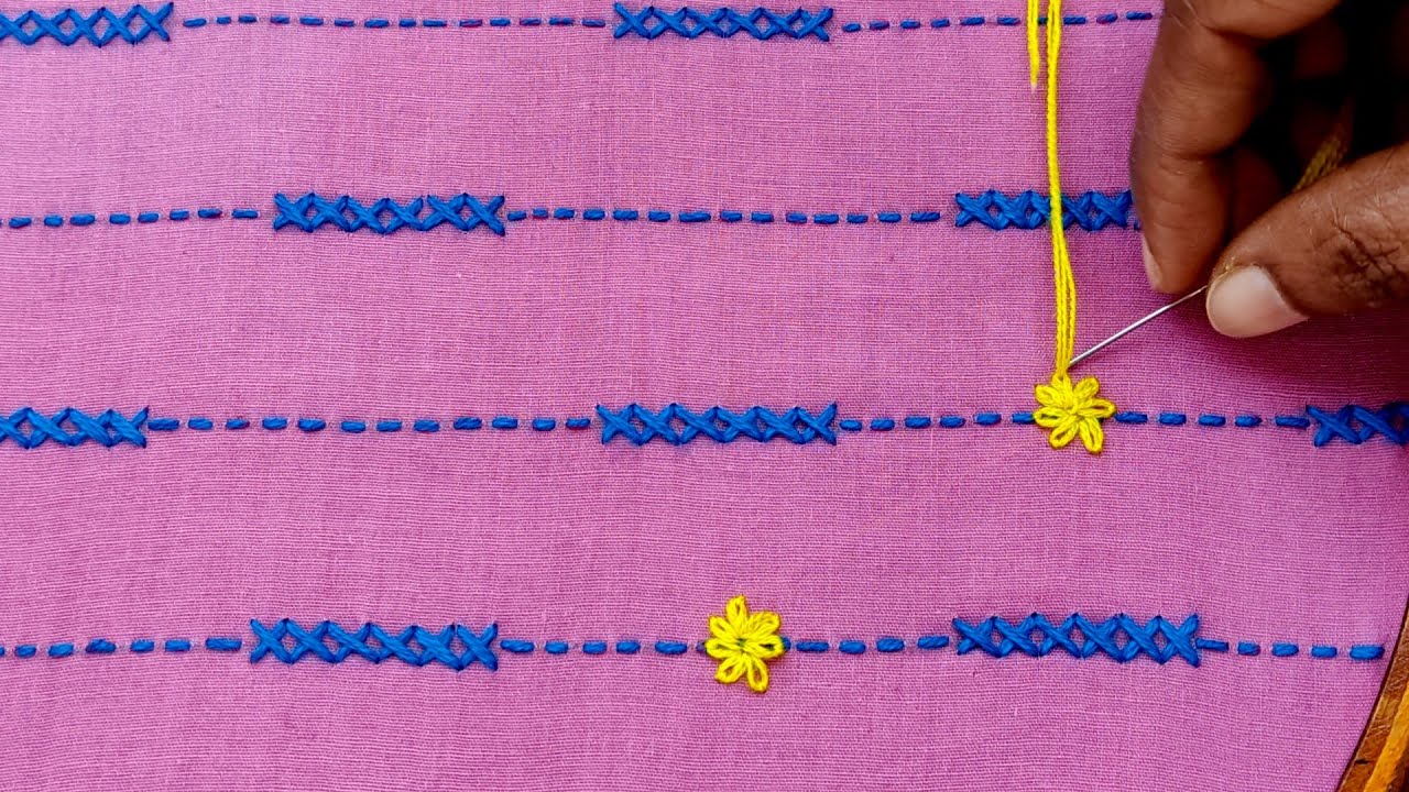 Hand embroidery nakshi kantha design stitch tutorial,নকশীকাঁথা নকশা ...