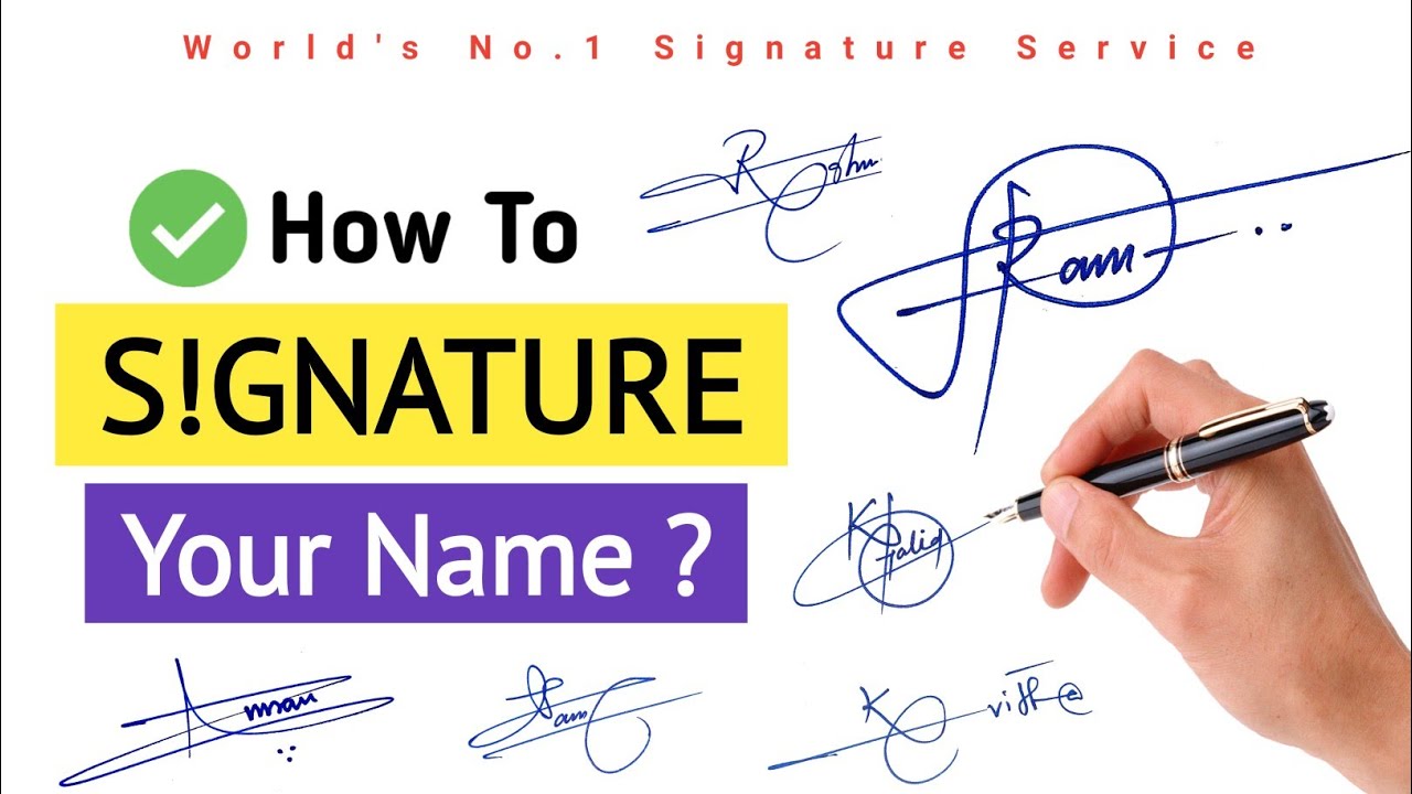 🔴 How to design your own signature | How to make a signature ...