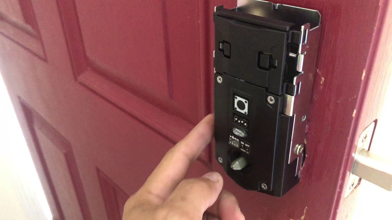 How to install battery operated door lock - YouTube