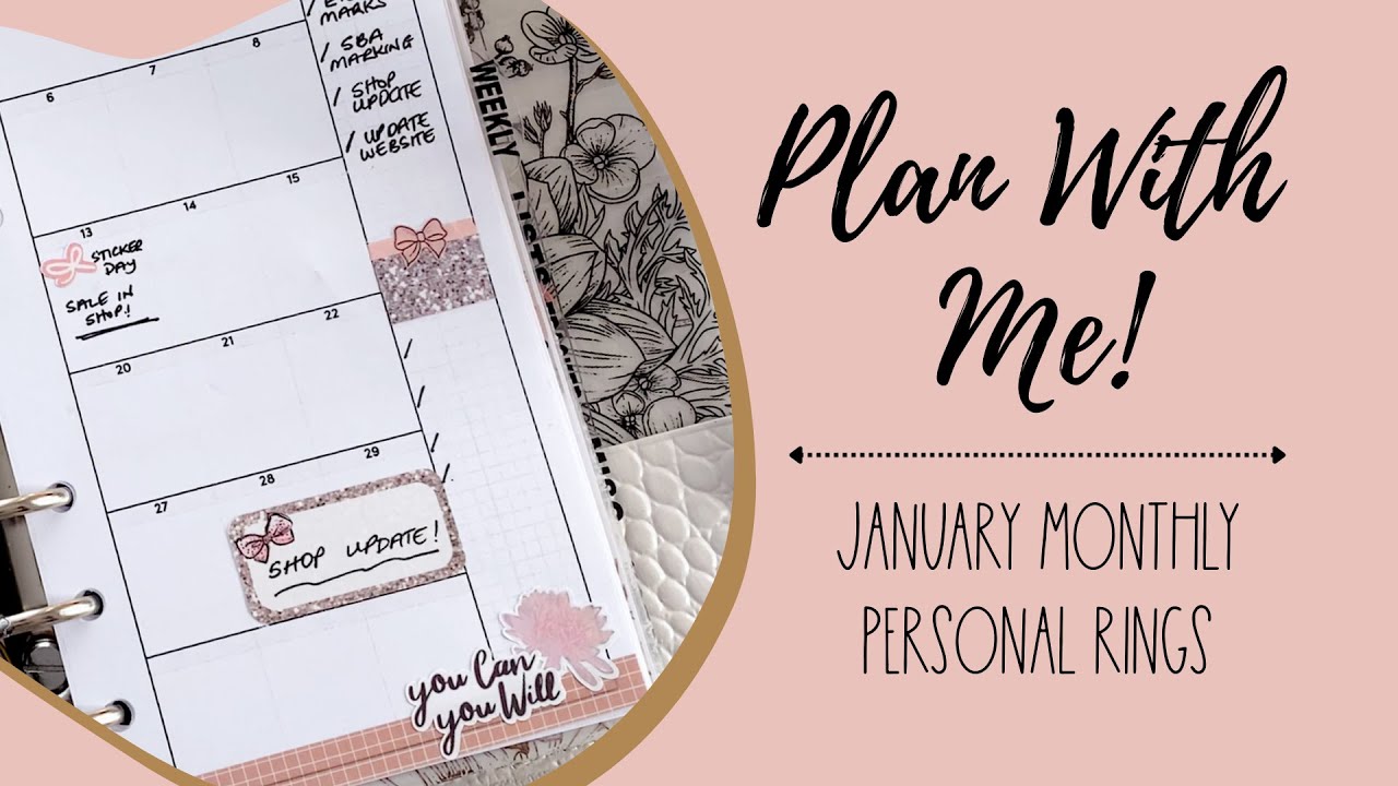 Plan With Me January Monthly in my Personal Ring Planner | First ...