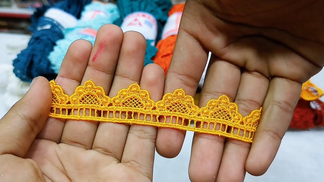 shuttle Lace medium size New design on Madina Lace - YouTube