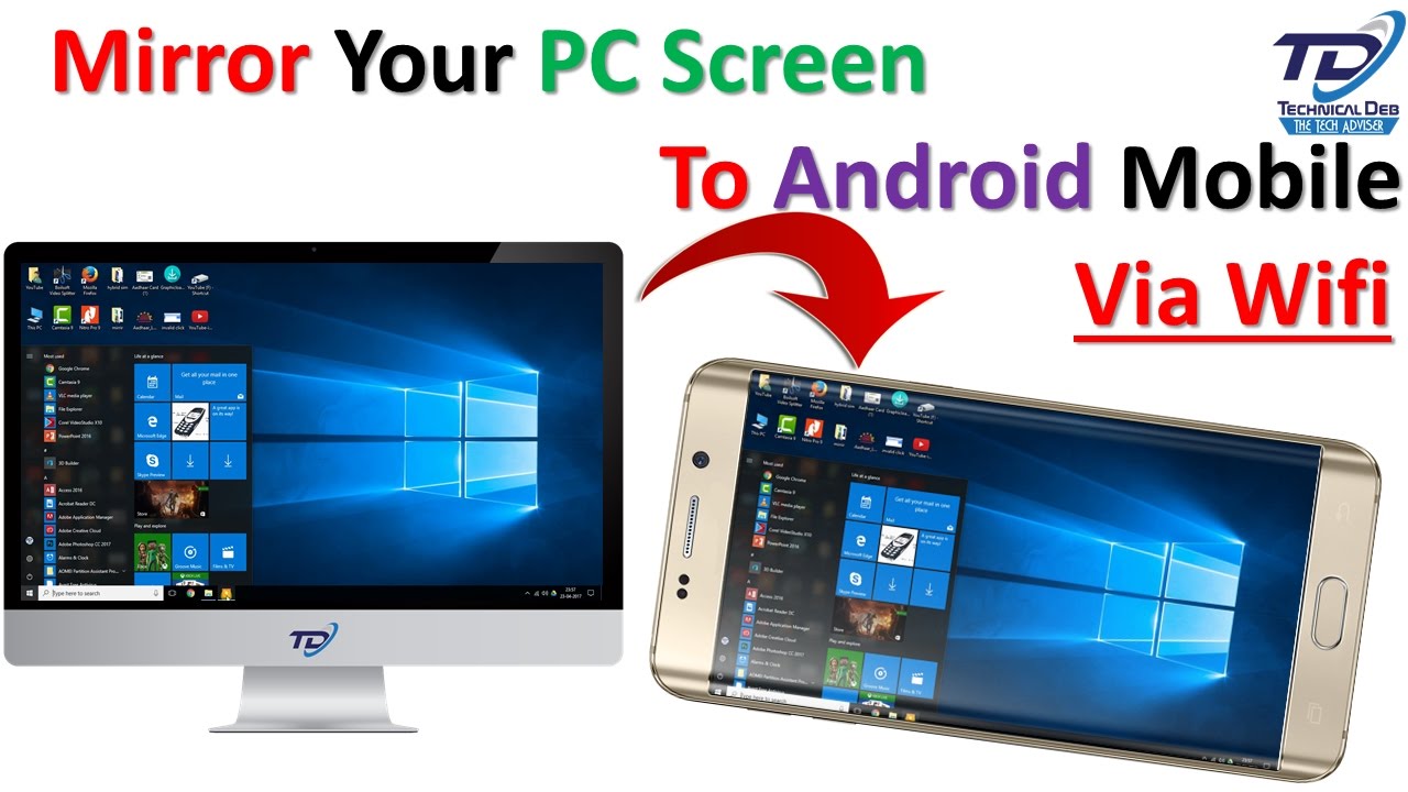 How To Mirror Your PC Screen To Your Android Mobile Via Wifi - YouTube