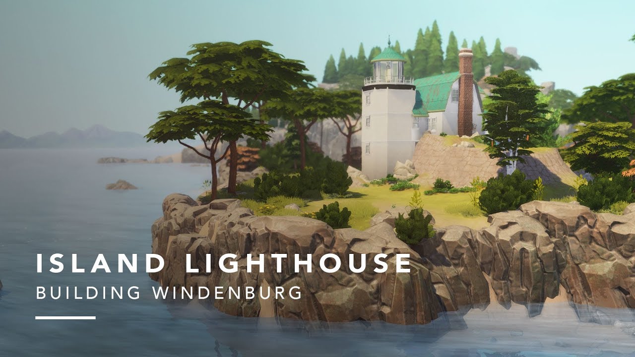 Sims 4 | Speedbuild | Building Windenburg | Island Lighthouse - YouTube