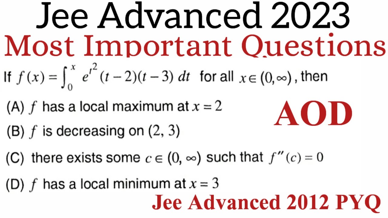 Jee Advanced 2023 most important questions Maths🎯| Jee Advanced 2023 ...