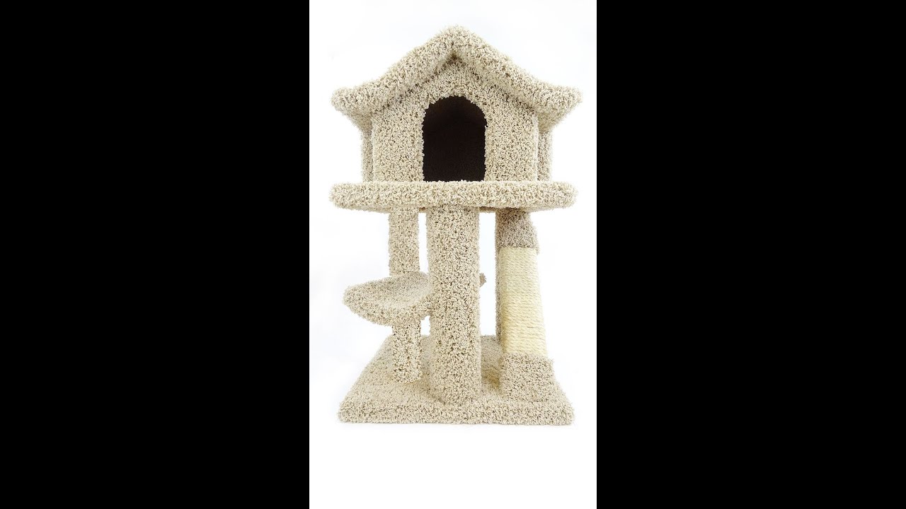 New Cat Condos Premier Mini Cat Pagoda House - YouTube