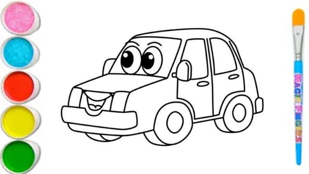 How to draw a Car drawing,Car drawing,painting & colouring for kids ...