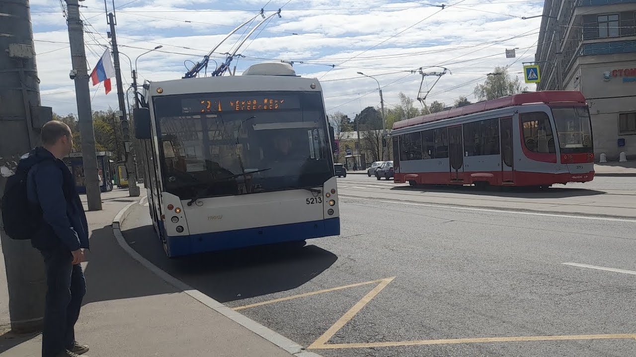 ТролЗа-5265.00 "Мегаполис" 5213 на 21 маршруте - YouTube