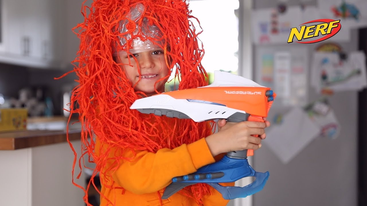 NERF Alien Menace Voidcaster Blaster House Fun - YouTube