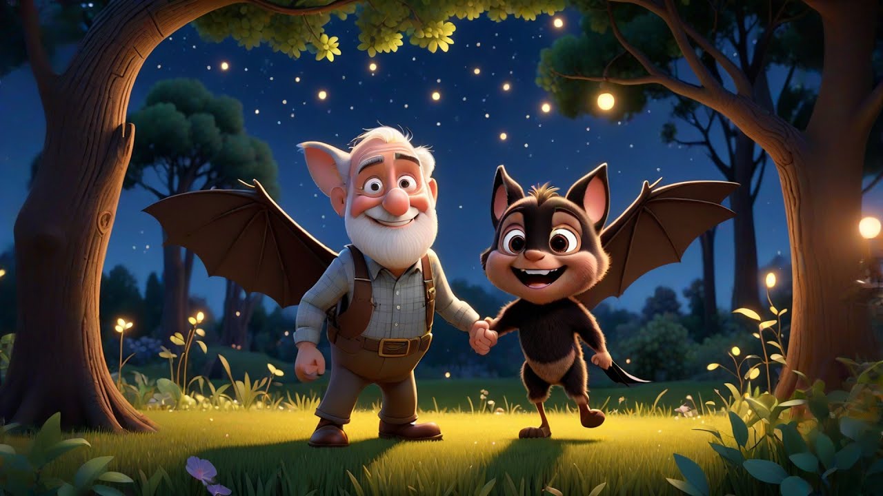 Four Baby Bats Go Up and Down | Bat Song for Kids | Counting Rhymes and ...