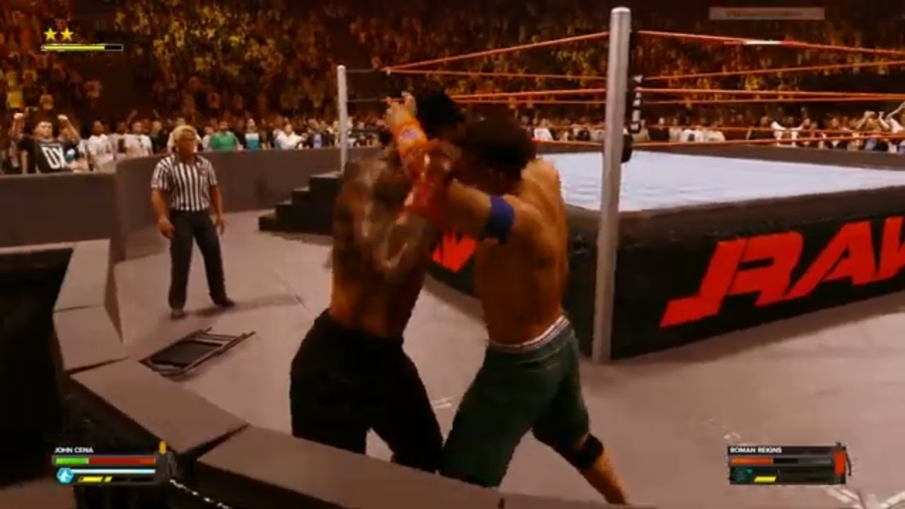 WWE 2K24- AN EPIC MATCH RIVALRY BETWEEN JOHN CENA AND ROMAN REIGNS l ...