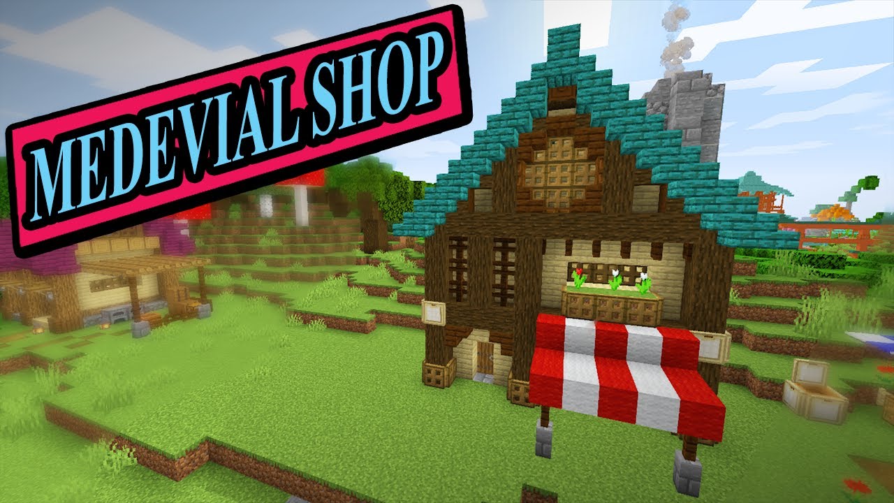 Minecraft How to Build Medevial SHOP (Quick Video Tutorial) #Shorts ...