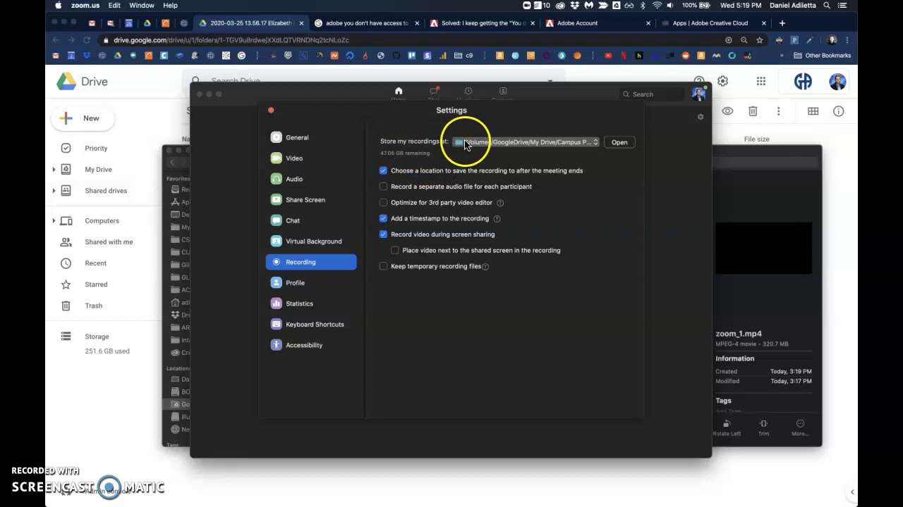 Sharing a Zoom recording with your class - YouTube