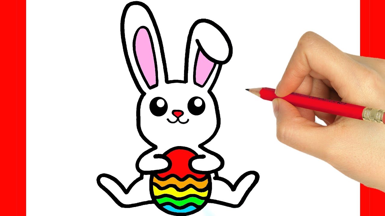 HOW TO DRAW EASTER BUNNY EASY - HOW TO DRAW EASTER EGG STEP BY STEP ...
