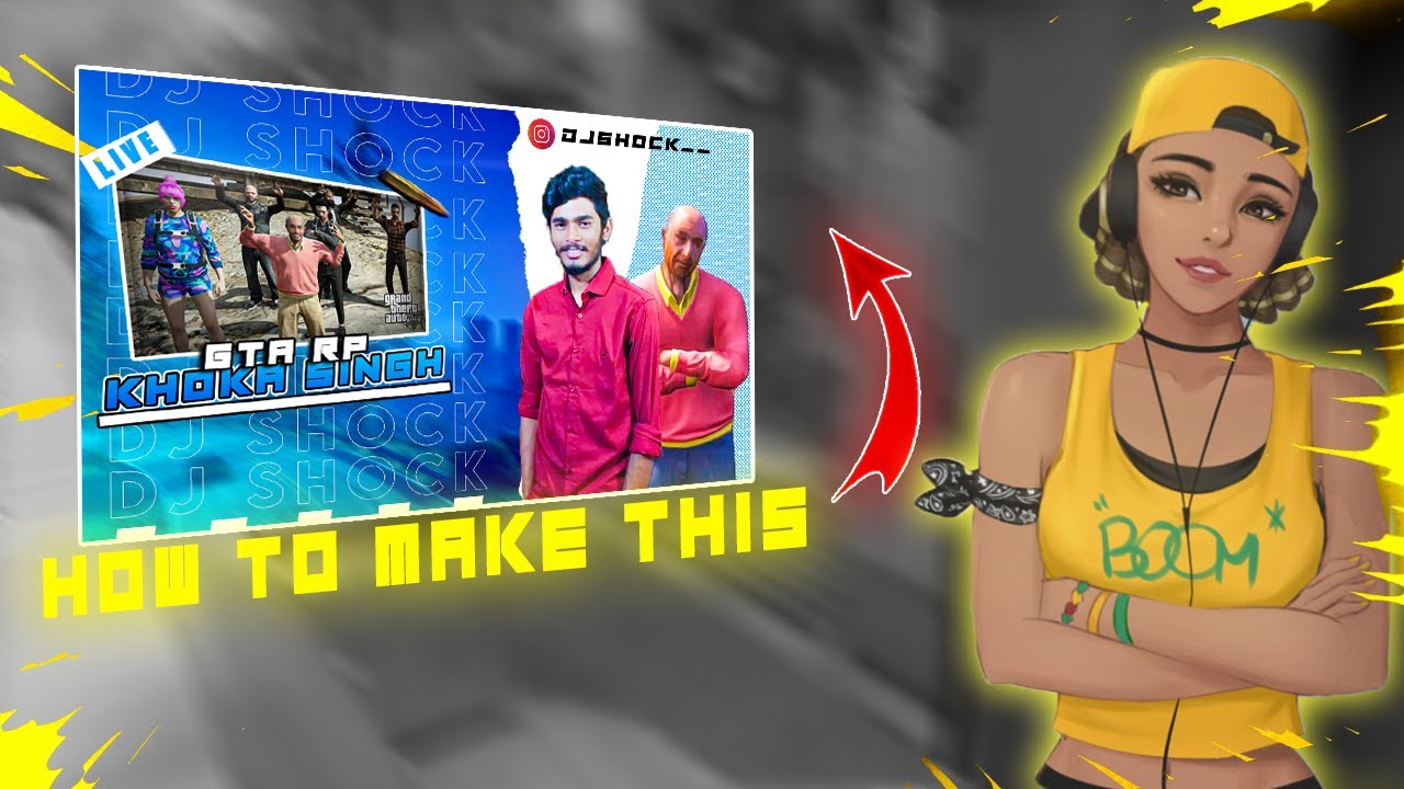 Gta 5 RP Thumbnail ( Valorant Thumbnail Tutorial ) @Djshock - YouTube