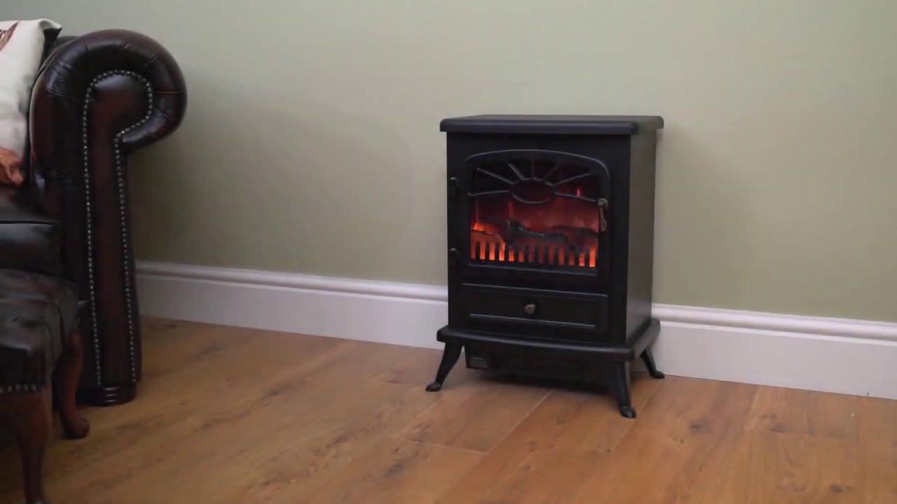 ES2000 Electric Stove with Log Flame Effect - YouTube