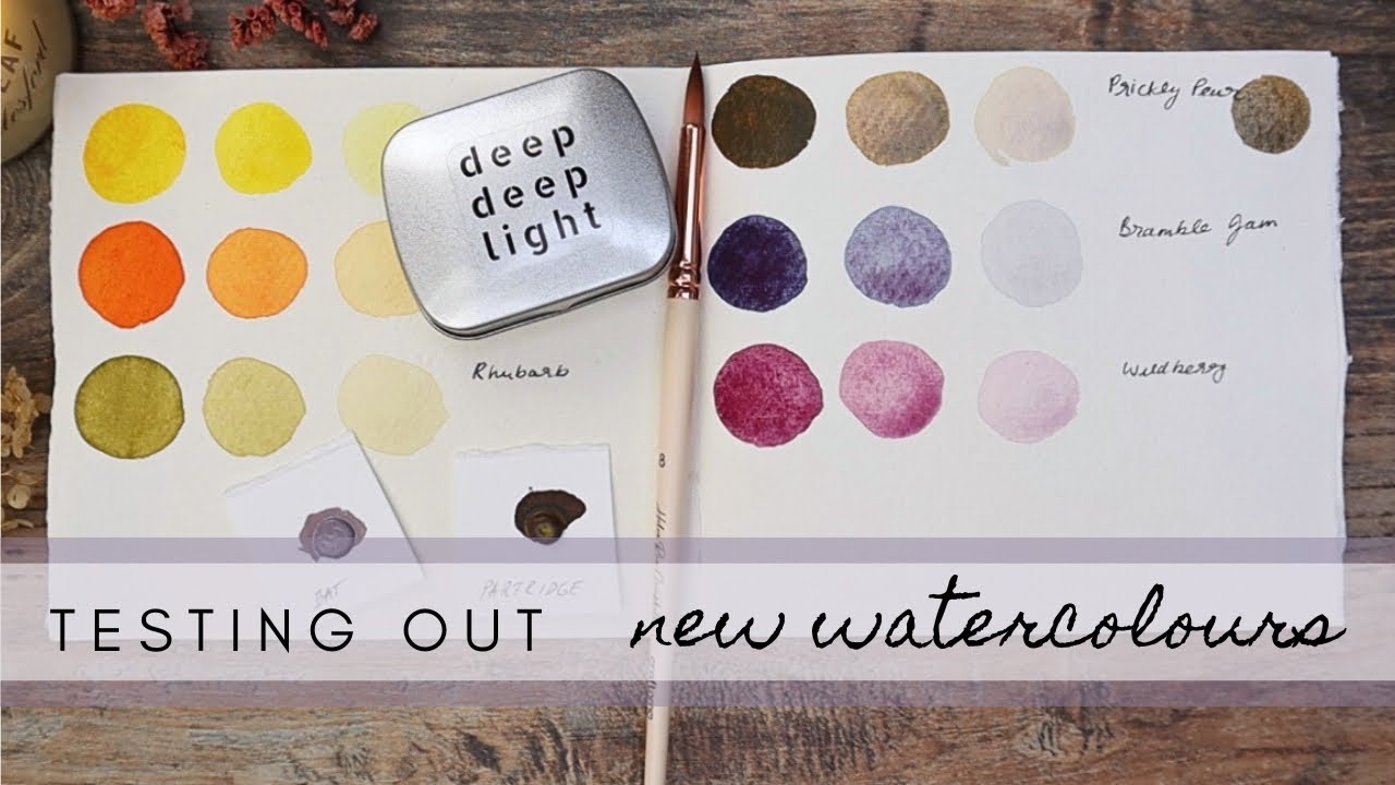 Swatching Watercolour - Deep Deep Light - YouTube